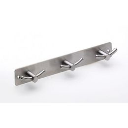 Garderobenleiste 3 Haken 27,0 x 3,5 x 3,5 cm Edelstahl Hakenleisten - Hettich