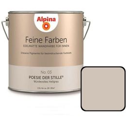 Feine Farbe No 03 2,5 l Würdevolles Hellgrau Poesie der Stille - Alpina