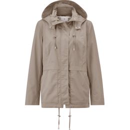 CR&Eacute;ATION L Damen Kapuzenjacke mit Stehkragen sesam Gr&ouml;&szlig;e 40