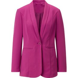 Damen Blazer mit Schalkragen magenta, Gr&ouml;&szlig;e 56
