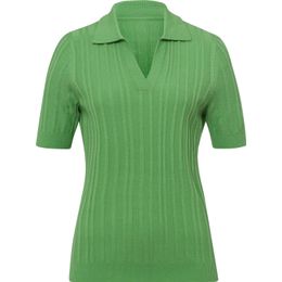 CR&Eacute;ATION L Damen Polopullover mit Ripp-Muster apfel Gr&ouml;&szlig;e 54