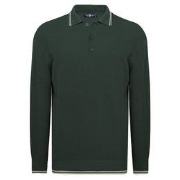Jimmy Sanders Pullover Herren Gr&ouml;&szlig;e L dunkelgr&uuml;n / wei&szlig;