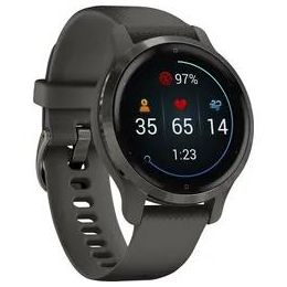 Smartwatch Garmin "Venu 2S" Smartwatches grau (dunkelgrau) 25 vorinstallierten Sport-Apps