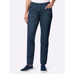 WITT Damen Thermojeans mit Strickbund, dunkelblau, Gr&ouml;&szlig;e 20