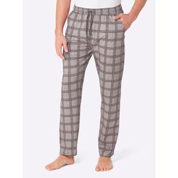 w&auml;schepur men Herren Hose lang, rostrot-anthrazit-bedruckt, Gr&ouml;&szlig;e 44/46