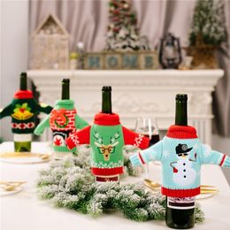 Traumheim Freizeittasche Weihnachtsdekoration, Rotweinflaschen-Set, festliche Tischdekoration (4-tlg)