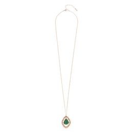 next Kette mit Anhänger Halskette mit Steinanhänger aus recyceltem Metall (1-tlg), goldfarben