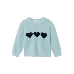 name it Strickpullover NELISE (1-tlg) Plain/ohne Details, blau|schwarz, 104