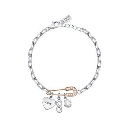 La Petite Story Armband Steel bracelet with Love pendants LPS05ASD14