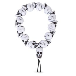 Fries Armband Totenkopf Armband Halloween Horror Fasching Karneval Universal passend (1-tlg), Totenköpfe