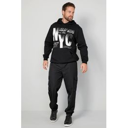 John F. Gee Sweatshirt Kapuzenweatshirt aus reiner Baumwolle, schwarz, 60