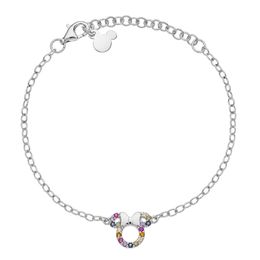 Disney Armband Kinder Armband Minnie Mouse ©bunte Zirkonia Farbsteine