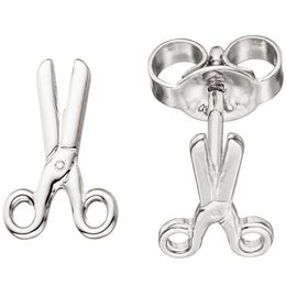 Schmuck Krone Paar Ohrstecker Ohrstecker Schere aus 925 Silber rhodiniert, Silber 925, silberfarben