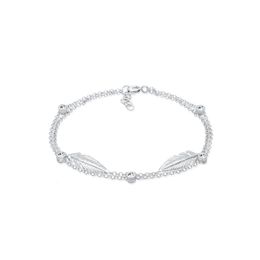 Elli Armband Feder Layer Kristalle 925er Silber, silberfarben