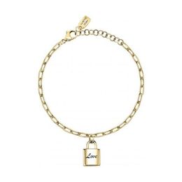 La Petite Story Armband Steel bracelet with padlock Love LPS05ASD18