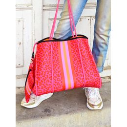 Mooilo Umhängetasche Neoprentasche Leo Pink L