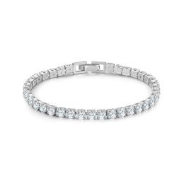 Glanzstücke München Glanzstücke München Silberarmband Damen-Armband 925er Silber, Trendig, silberfarben, 17