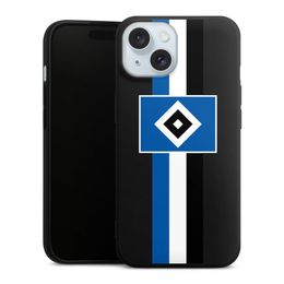 DeinDesign iPhone 15 Handy Premium Silikon H&uuml;lle Handyh&uuml;lle schwarz Case Hamburger Sv Transparent Hsv Silikon Premium Case