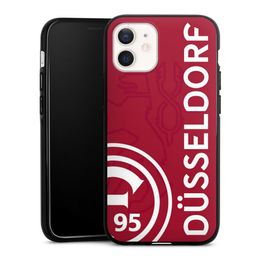 DeinDesign iPhone 12 Handy Silikon H&uuml;lle Case schwarz Handyh&uuml;lle Lettering F95 Fortuna D&uuml;sseldorf