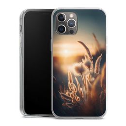 DeinDesign iPhone 12 Pro Max Handy Silikon H&uuml;lle Case transparent Handyh&uuml;lle Sun Pampasgras Nature Silikon Case