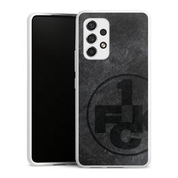 DeinDesign Galaxy A53 5G Handy Silikon H&uuml;lle Case wei&szlig; Handyh&uuml;lle Concrete 1. Fck 1. Fc Kaiserslautern Silikon Case