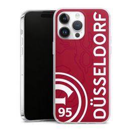 DeinDesign iPhone 14 Pro Max Handy Silikon H&uuml;lle Case transparent Handyh&uuml;lle Lettering F95 Fortuna D&uuml;sseldorf Silikon Case