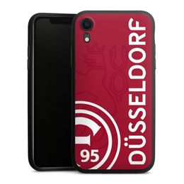 DeinDesign iPhone Xr Handy Premium Silikon H&uuml;lle Handyh&uuml;lle schwarz Case Lettering F95 Fortuna D&uuml;sseldorf Silikon Premium Case