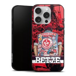 DeinDesign iPhone 16 Pro Handy Slim Case extra d&uuml;nn Silikon Handyh&uuml;lle schwarz H&uuml;lle Official Licensed Product 1. Fc Kaiserslautern 1. Fck Silikon Slim Case