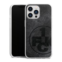 DeinDesign iPhone 13 Pro Handy Silikon H&uuml;lle Case wei&szlig; Handyh&uuml;lle Concrete 1. Fc Kaiserslautern 1. Fck Silikon Case