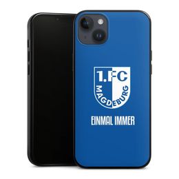 DeinDesign iPhone 14 Plus Handy Silikon H&uuml;lle Case schwarz Handyh&uuml;lle Coat Of Arms Official Licensed Product 1. Fc Magdeburg