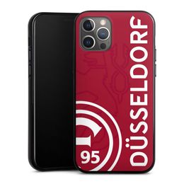 DeinDesign iPhone 12 Pro Handy Silikon H&uuml;lle Case schwarz Handyh&uuml;lle Lettering F95 Fortuna D&uuml;sseldorf