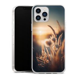 DeinDesign iPhone 13 Pro Max Handy Silikon H&uuml;lle Case transparent Handyh&uuml;lle Sun Pampasgras Nature Silikon Case