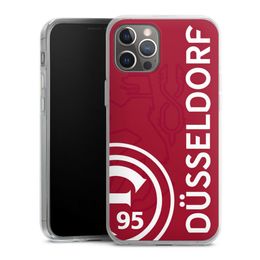 DeinDesign iPhone 12 Pro Max Handy Silikon H&uuml;lle Case transparent Handyh&uuml;lle Lettering F95 Fortuna D&uuml;sseldorf Silikon Case
