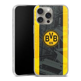 DeinDesign iPhone 16 Pro Max Handy Silikon H&uuml;lle Case transparent Handyh&uuml;lle Bvb Borussia Dortmund Stadium Silikon Case