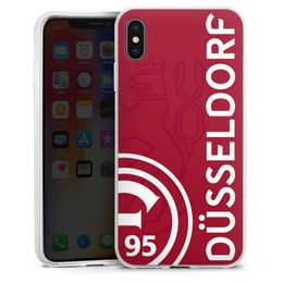 DeinDesign iPhone Xs Max Handy Silikon H&uuml;lle Case transparent Handyh&uuml;lle Lettering F95 Fortuna D&uuml;sseldorf Silikon Case