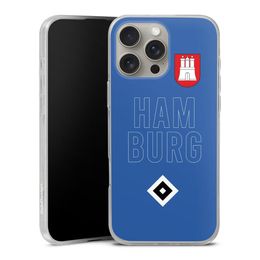 DeinDesign iPhone 16 Pro Max Handy Silikon H&uuml;lle Case transparent Handyh&uuml;lle Official Licensed Product Hamburg Hamburger Sv Silikon Case