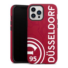 DeinDesign iPhone 13 Pro Max Handy Panzer Handyh&uuml;lle robuste Outdoor H&uuml;lle Schutzh&uuml;lle matt Lettering F95 Fortuna D&uuml;sseldorf Tough Case