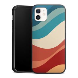 DeinDesign iPhone 12 Handy Premium Silikon H&uuml;lle Handyh&uuml;lle schwarz Case Colour Wave Ombre Silikon Premium Case