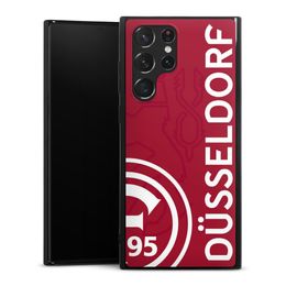 DeinDesign Galaxy S22 Ultra Handy Silikon H&uuml;lle Case schwarz Handyh&uuml;lle Lettering F95 Fortuna D&uuml;sseldorf