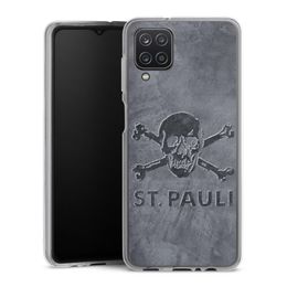 DeinDesign Galaxy A12 Handy Silikon H&uuml;lle Case transparent Handyh&uuml;lle Concrete Logo Fc St. Pauli Silikon Case