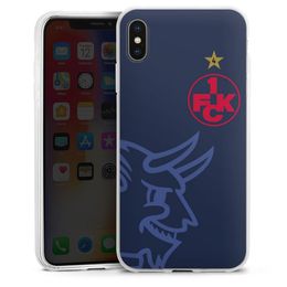 DeinDesign iPhone Xs Max Handy Silikon H&uuml;lle Case transparent Handyh&uuml;lle Logo 1. Fc Kaiserslautern 1. Fck Silikon Case