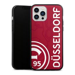 DeinDesign iPhone 13 Pro Max Handy Silikon H&uuml;lle Case schwarz Handyh&uuml;lle Lettering F95 Fortuna D&uuml;sseldorf