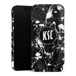 DeinDesign iPhone 15 Plus Handy Premium Case Smartphone Handyh&uuml;lle Schutzh&uuml;lle gl&auml;nzend Karlsruher Sc Ksc Official Licensed Product Premium Case
