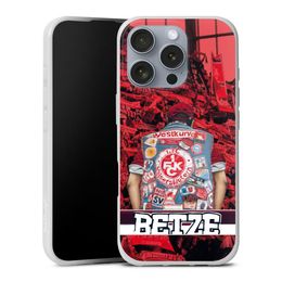 DeinDesign iPhone 16 Pro Handy Silikon H&uuml;lle Case wei&szlig; Handyh&uuml;lle Official Licensed Product 1. Fc Kaiserslautern 1. Fck Silikon Case