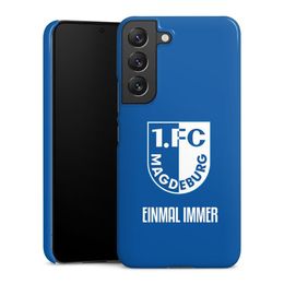 DeinDesign Galaxy S22 Handy Premium Case Smartphone Handyh&uuml;lle Schutzh&uuml;lle gl&auml;nzend Coat Of Arms Official Licensed Product 1. Fc Magdeburg Premium Case