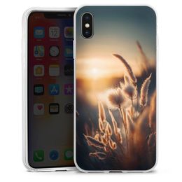 DeinDesign iPhone Xs Max Handy Silikon H&uuml;lle Case transparent Handyh&uuml;lle Sun Pampasgras Nature Silikon Case