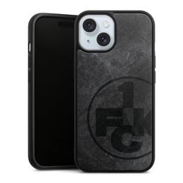 DeinDesign iPhone 15 Handy Gallery Case Handyh&uuml;lle 9H Geh&auml;rtetes Glas R&uuml;ckseite H&uuml;lle Concrete 1. Fc Kaiserslautern 1. Fck Gallery Case