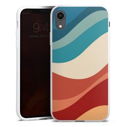 DeinDesign iPhone Xr Handy Silikon H&uuml;lle Case wei&szlig; Handyh&uuml;lle Ombre Wave Colour Silikon Case