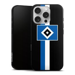 DeinDesign iPhone 16 Pro Handy Slim Case extra d&uuml;nn Silikon Handyh&uuml;lle schwarz H&uuml;lle Hamburger Sv Transparent Hsv Silikon Slim Case