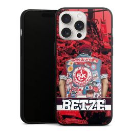 DeinDesign iPhone 15 Pro Max Handy Premium Silikon H&uuml;lle Handyh&uuml;lle schwarz Case Official Licensed Product 1. Fc Kaiserslautern 1. Fck Silikon Premium Case